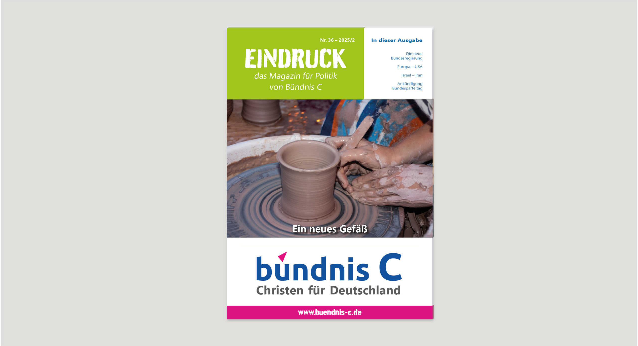 EINDRUCK Magazin Nr. 36 ist erschienen - Bündnis C